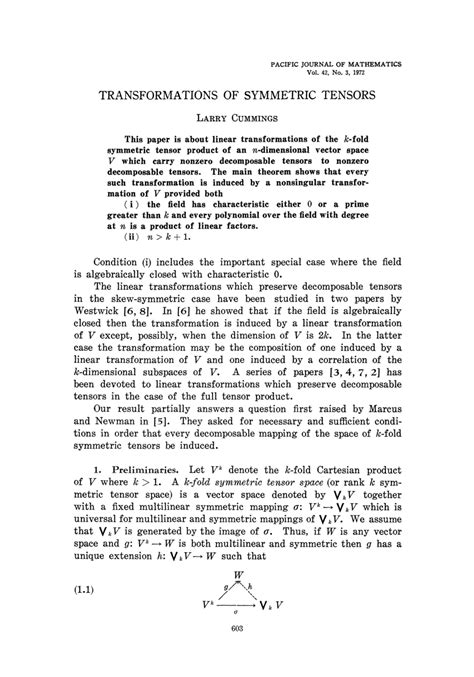 Pdf Transformations Of Symmetric Tensors