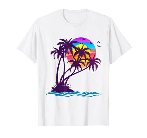 Palm Tree Retro Style Tropical Beach 60s 70s 90s Vintage T