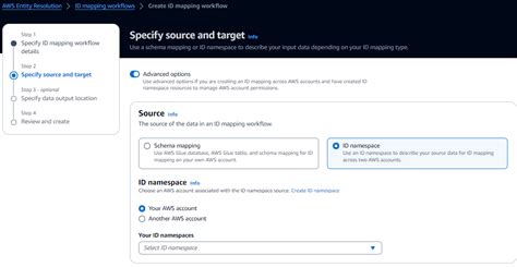 creating an id mapping workflow across two aws accounts aws entity
