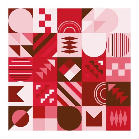 Premium Vector Abstract Bauhaus Geometric Pattern Background Color Art Design Colorful Bauhaus