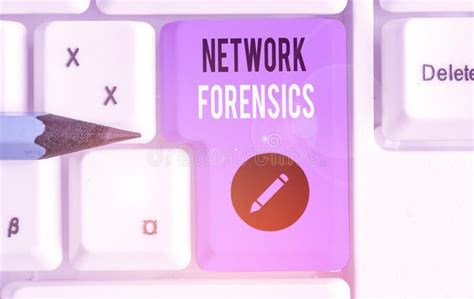 Text Sign Showing Network Forensics Conceptual Photo Monitoring And Analysis Of Computer