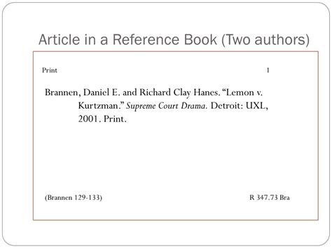 PPT Citing Print And Nonprint Sources MLA Style PowerPoint Presentation ID 2662000