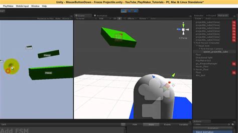 Unity Playmaker Creating Projectiles That Freezes Itself Youtube