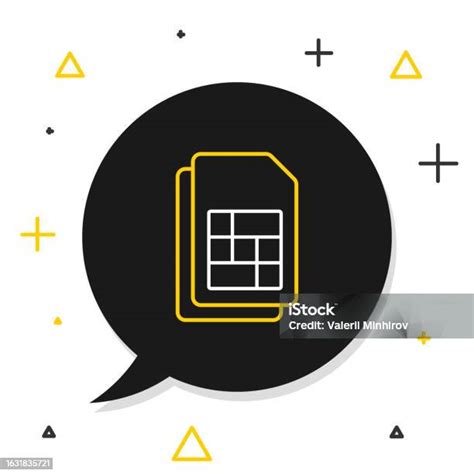 흰색 배경에 격리 된 라인 심 카드 아이콘 휴대 전화 Sim 카드 칩 모바일 통신 기술 기호 다채로운 개요 개념 벡터 기포에 대한 스톡 벡터 아트 및 기타 이미지 Istock