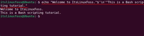 Echo Newline In Bash Prints Literal In Bash N Its Linux Foss
