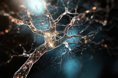 Intricate Neural Network Tree With Glowing Synapses Stock Illustration Illustration Of