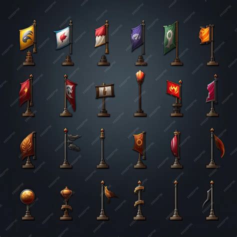 Premium Photo Symbol Flag Pole Game Ai Generated Shape Object Design Mark Event Element Symbol