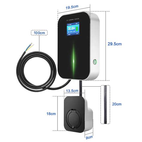 Ev 충전기 32a Evse Wallbox 전기 자동차 자동차 충전 스테이션 220v 유형 2 소켓 1 단계 72kw Iec 62196 2 6m 케이블 새로운 에너지