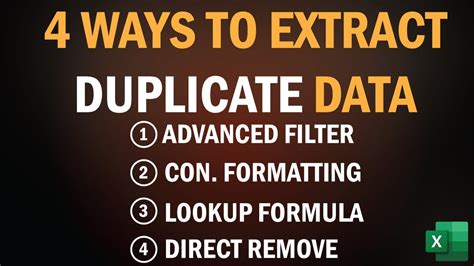 four ways to remove extract duplicate data in excel excel