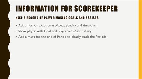 Information For Timers And Scorekeepers Ppt Download