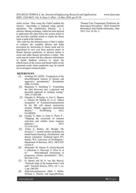 The Prediction Approach For Periodontitis Using Collaborative Filtering Method In Big Data Pdf