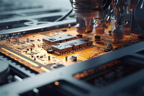 Premium Photo The Precision Of A Robotic Arm In Assembling Intricate