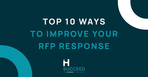 Top Ways To Improve Your RFP Response Hudson Bid Writers