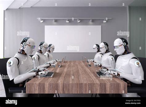 Automation Worker Concept With 3d Rendering Ai Robot Working In Smart