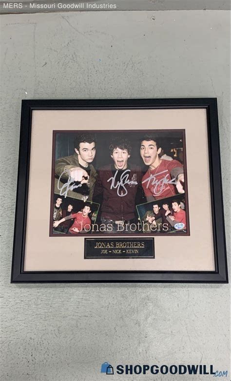 Jonas Brothers Contemporary Gallery Of Dreams Autographed Framed Photo