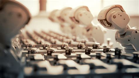 Robotics And Artificial Intelligence In The Future Of Manufacturing Ai Stock Image Image Of