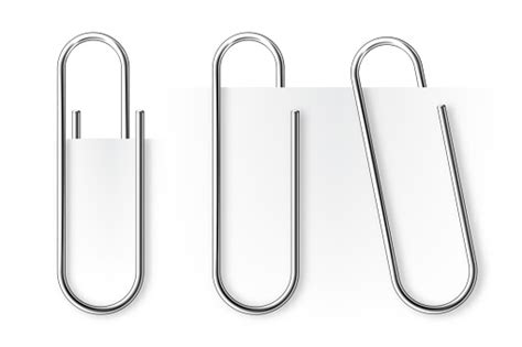 사실적인 기울어진 금속 종이 클립 페이지 홀더 바인더 벡터 일러스트레이션 0명에 대한 스톡 벡터 아트 및 기타 이미지 0명