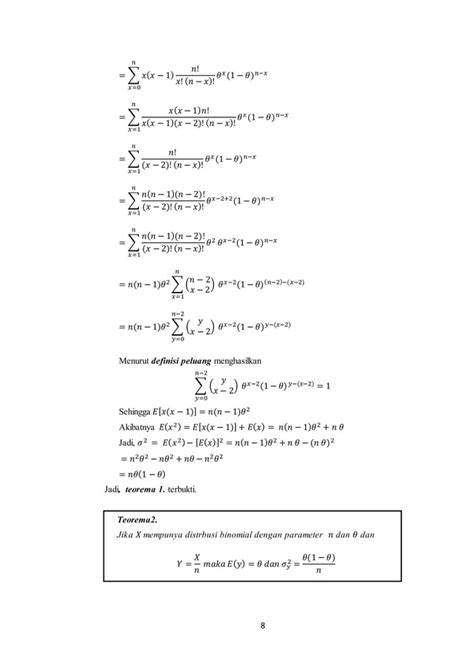 Distribusi Seragam Bernoulli Dan Binomial Docx