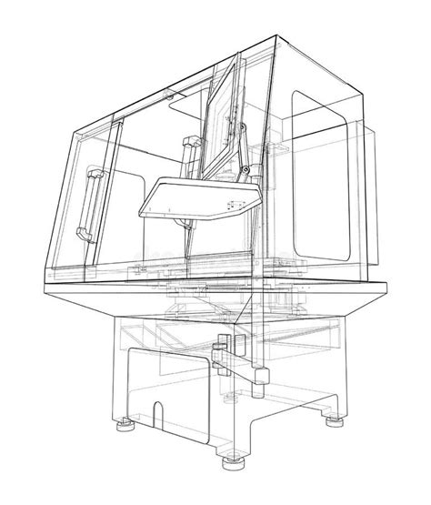 Metalworking Cnc Milling Machine Vector Stock Illustration Illustration Of Technology