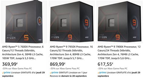 Les AMD Ryzen 7000 déjà au prix voire sous les prix annoncés