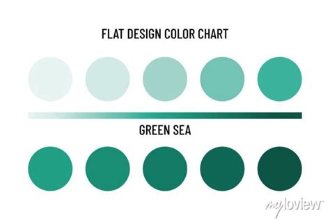 Flat Design Color Chart Color Scheme Posters For The Wall • Posters