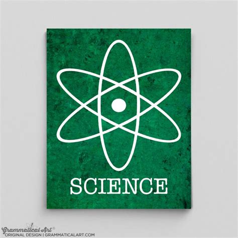 Chemistry Bohr Model Print Grammatical Art