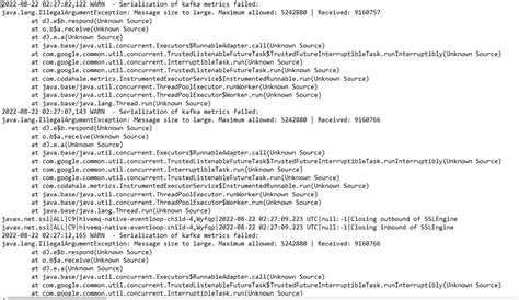 Error In Log Serialization Of Kafka Metrics Hivemq Support Forum