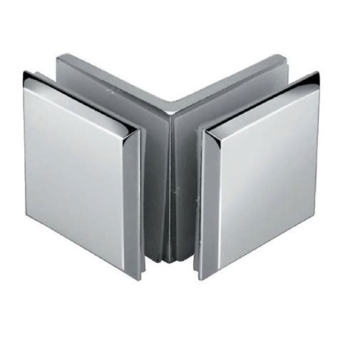 Glass To Glass Bracket 90° Bevelled Corner Euroart Uk Ltd