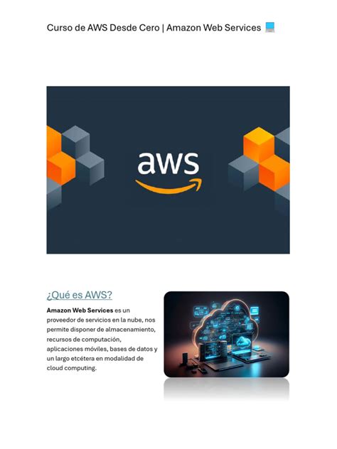 Curso De Aws Desde Cero Amazon Web Services Pdf Computación En La Nube Servicios Web De Amazon