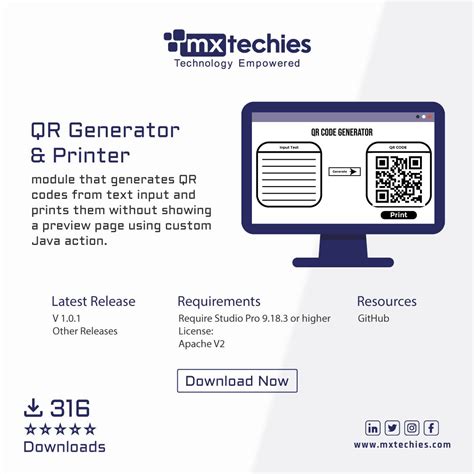 Introducing Qr Generator And Printer Module For Mendix Mxtechies Posted On The Topic Linkedin