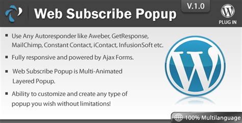 Web Subscribe Popup Wordpress Plugin By Indicane Codester