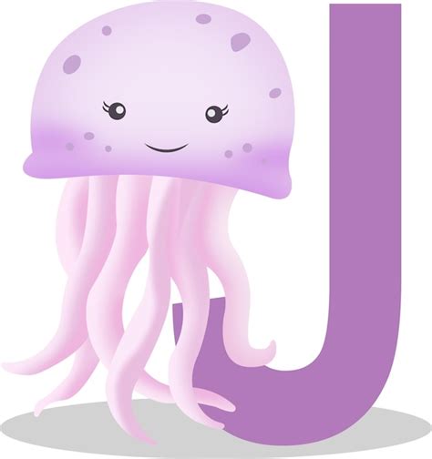Premium Vector Vector J For Jellyfish