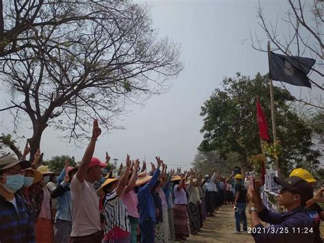 Dvb ဒီပဲယင်းမြို့နယ် ကြည်ရွာအနီးတွင် ဝိညာဉ်သပိတ်ပြုလုပ်