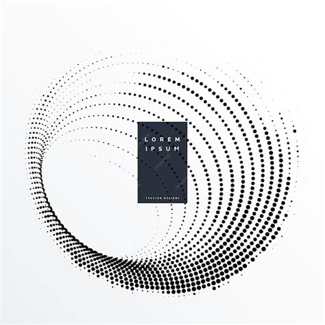 원형 추상 하프 톤 도트 배경 무료 벡터