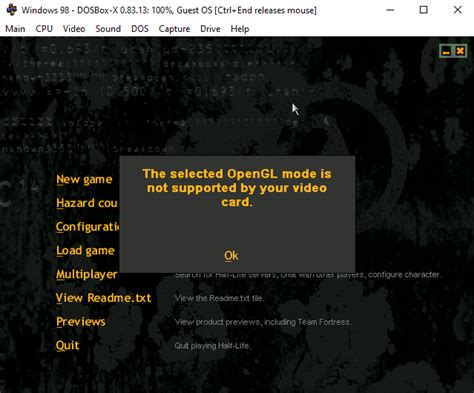 Half Life Doesnt Run · Issue 2455 · Joncampbell123dosbox X · Github