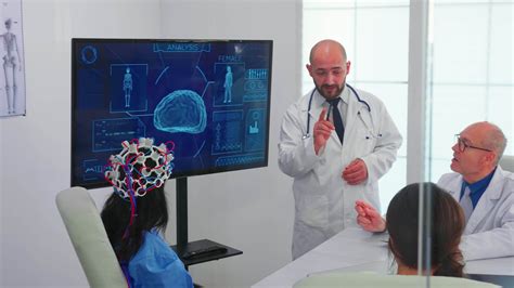 Doctor Talking About Brain Activity During Conference With Medical