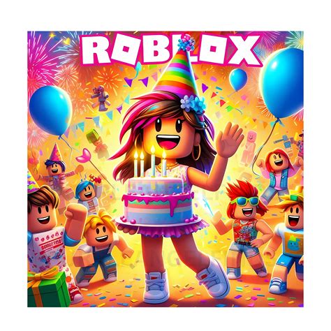 Roblox Happy Birthday Girl Png Digital Download Roblox Birthday Girl