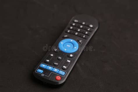 Closeup Shot Of A Small Remote Control On A Black Background Stock Image Image Of Closeup
