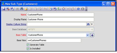 Creating The Customerphone Sub Type Entity Sample Application Example