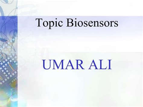 Biosensor Ppt Pptx Chemistry Science