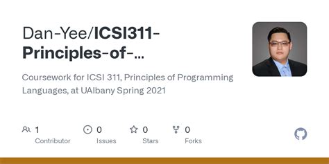Github Dan Yeeicsi311 Principles Of Programming Languages Coursework For Icsi 311