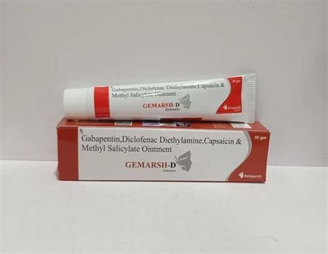 Gabapentin Diclofenac Capsaicin Ointment 30 Gram At ₹ 235 Tube In Panchkula
