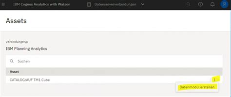 Planning Analytics Tm1 Als Datenquelle Für Cognos Analytics Einbinden Cube Erstellung In 10