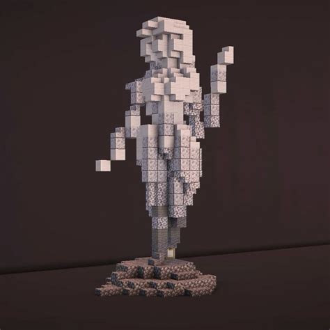 Minecraft Statue Статуи Здания в майнкрафт Чертежи Minecraft