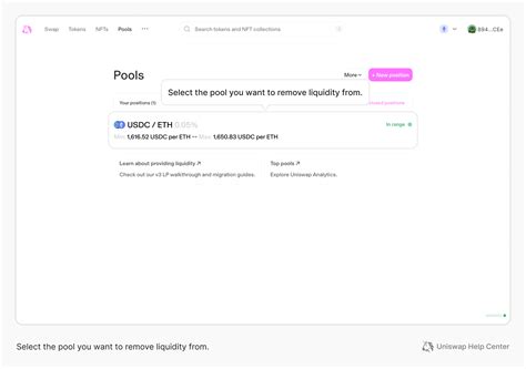 How To Remove Liquidity From Uniswap V3 Uniswap Labs