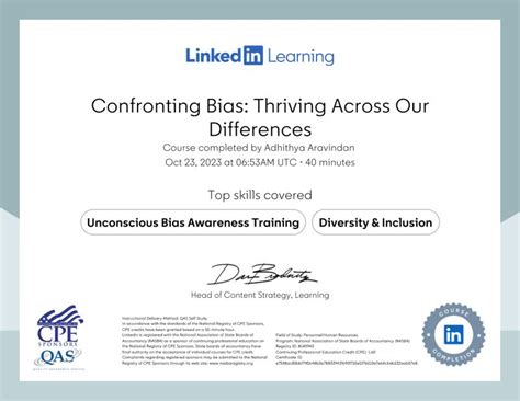 adhithya aravindan on linkedin certificate of completion