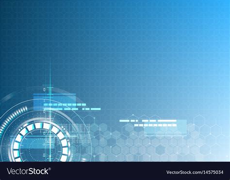 Technological Abstract Hexagon Digital Interface Vector Image