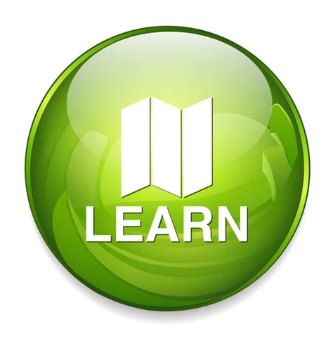 Learn Button Icon Stock Vector By Sarahdesign