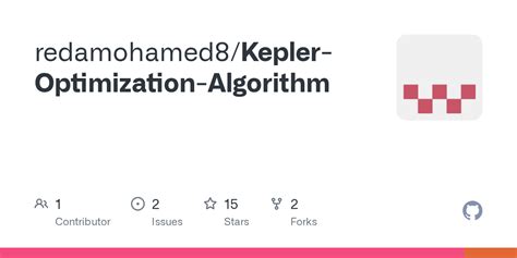 Github Redamohamed8kepler Optimization Algorithm