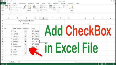 Inserting Checkbox In Excel How To Insert A Checkbox In Microsoft